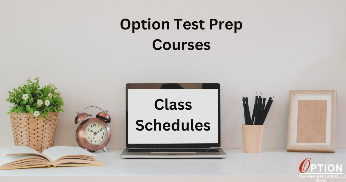 Class Schedules | Option Education Comprehensive Courses